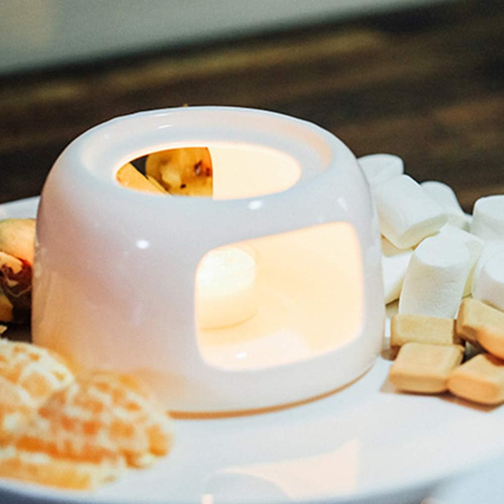 TAMUME 700ml Glass Chocolate Fondue Set, Pack of Glass Fondue Pot and ...