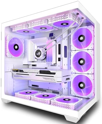 Amazon.com: MUSETEX ATX PC Case, 360MM RAD Support, 3 x 120mm Non-ARGB Fans Pre-Installed, 270 ...