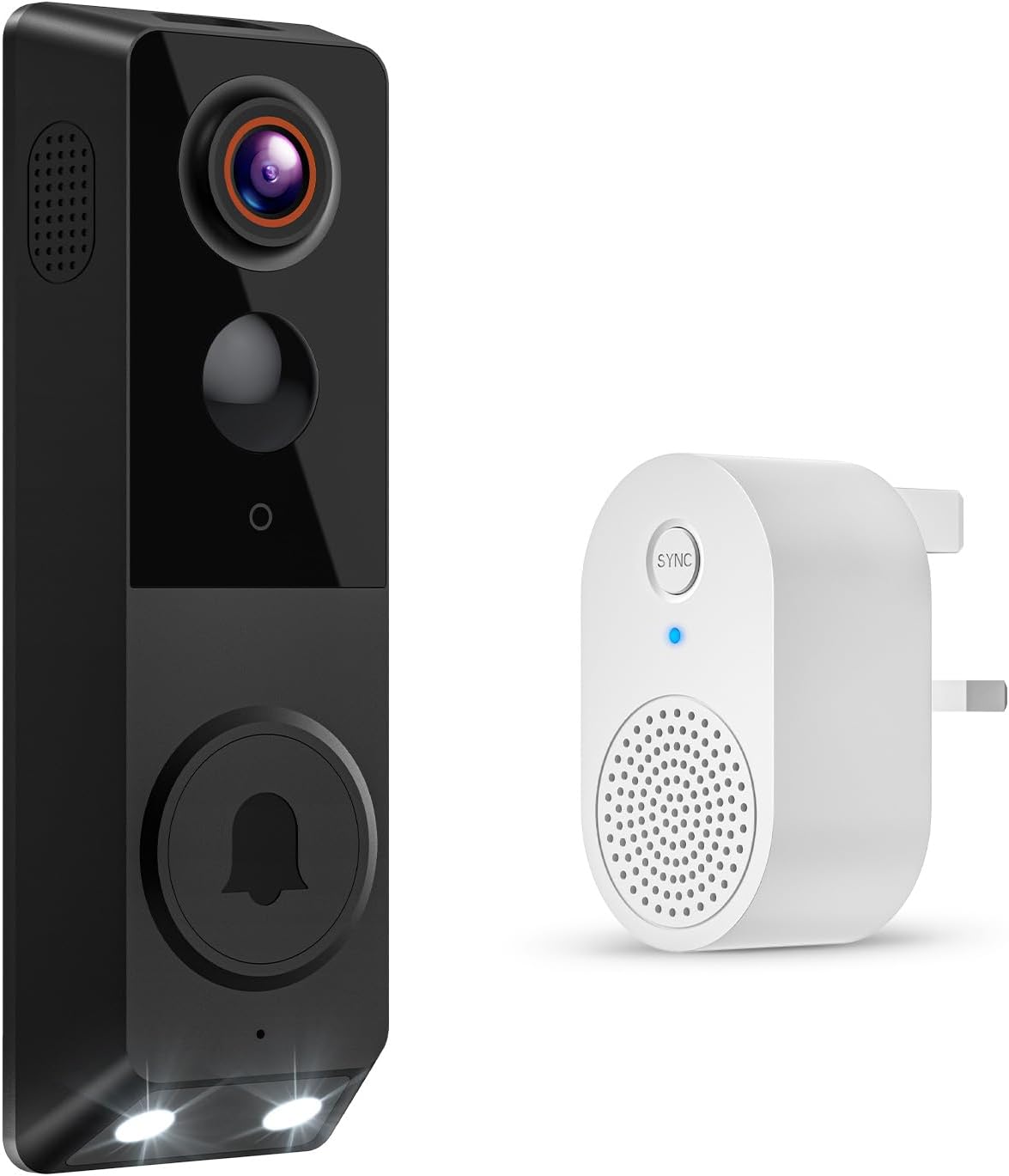 Smart Video Doorbell Camera, Wireless Indoor/Outdoor Surveillance Cam ...