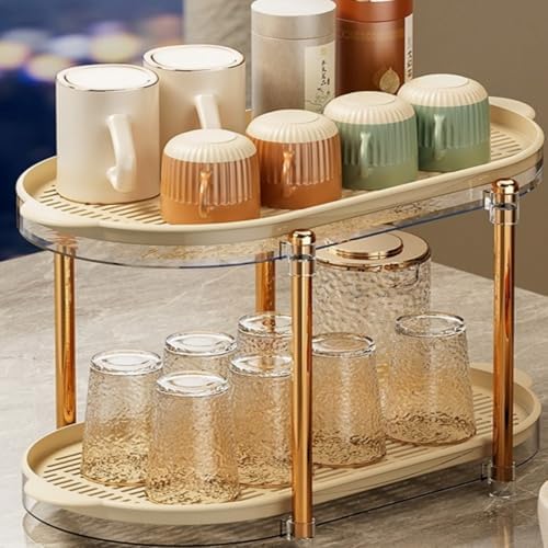 Amazon.com - CYEAH 2-Tier Cups Mugs Drying Rack with Removable Drain ...