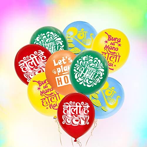 Party Propz Printed Holi Balloons- Colorful 30Pcs Printed Holi Balloon ...