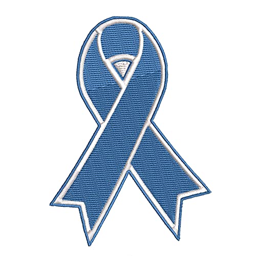 Amazon.com: Prostate Cancer Blue Ribbon Patch Embroidered Iron-on/Sew ...
