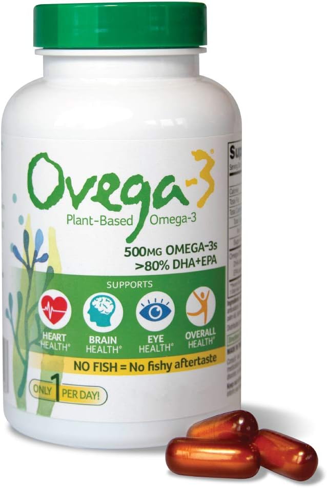 Amazon.com: Ovega-3 Vegan Algae Omega-3 Daily Supplement, Supports ...