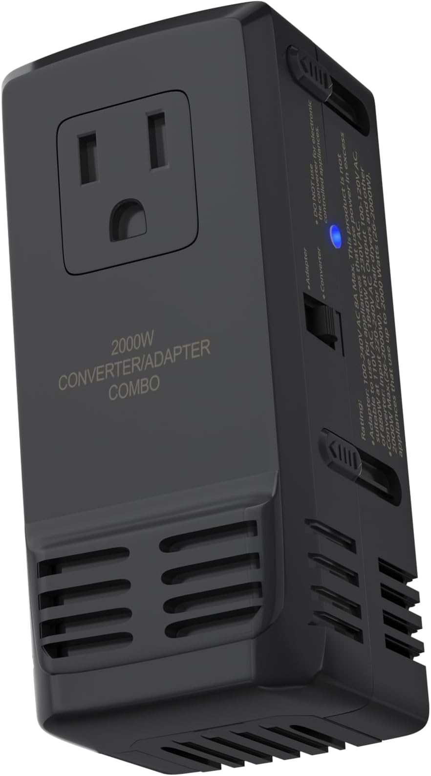 Amazon.com: Universal Travel Adapter, 2000W Travel Voltage Converter ...