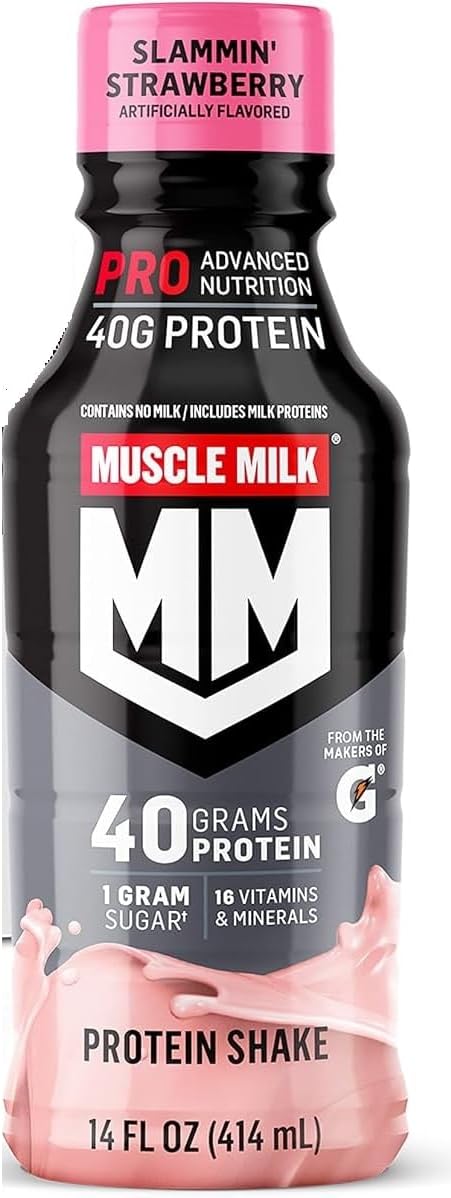 Amazon.com: Muscle Milk Pro Series Protein Shake, Slammin' Strawberry ...