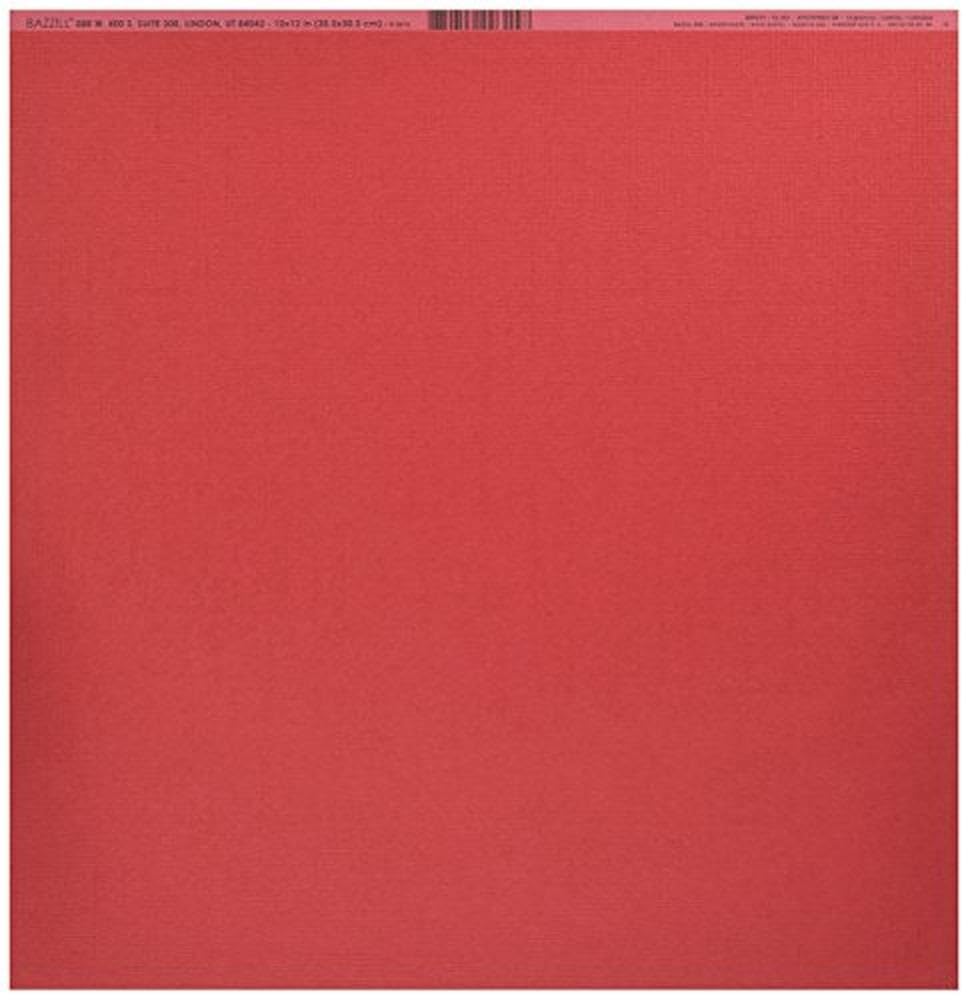 Artemio Bazzill Basics Paper Artemio Cdstk 12x12 Mono Bazzill Red, 12 x ...