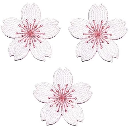 Amazon.com: MSCFTFB 15 Pieces Sakura Iron on Patches Flower Embroidered ...
