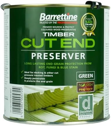 Barrettine Timber & Decking Green Cut End Wood Preserver (1L) - Long ...