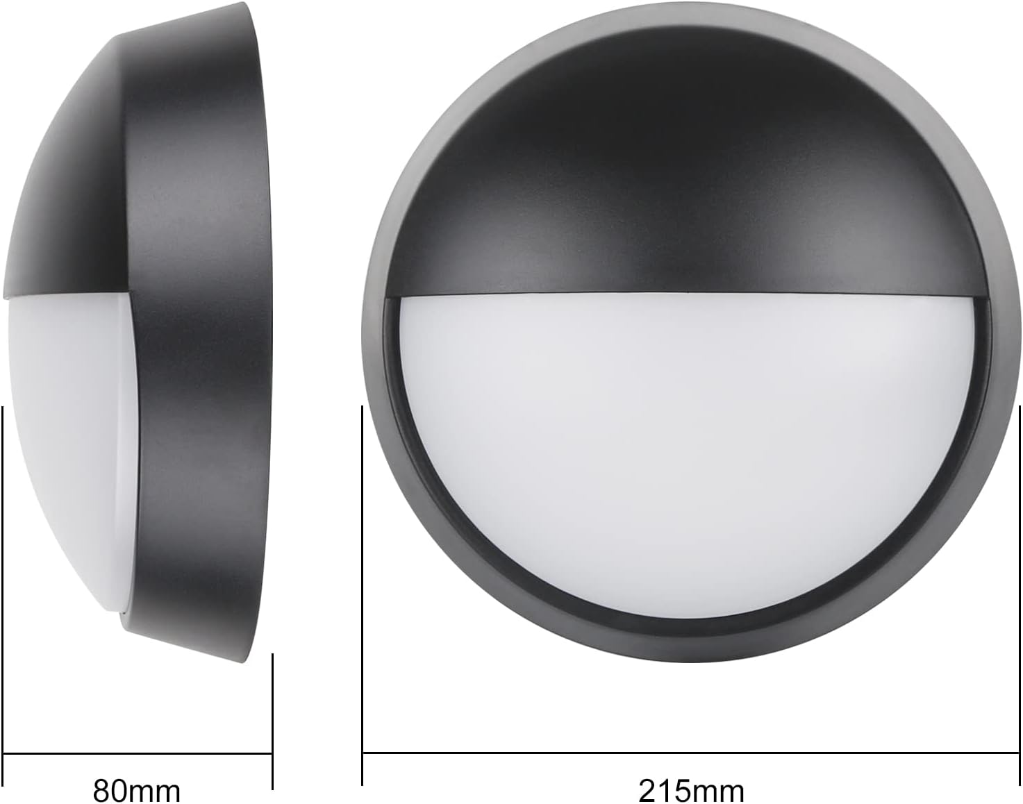 14W LED 4000K IP54 Semicircle Flush Wall Ceiling Mounted Semicircle ...