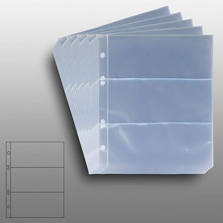 COLLECTOR 10 Pages for banknote album - Type 3 - for three notes ...