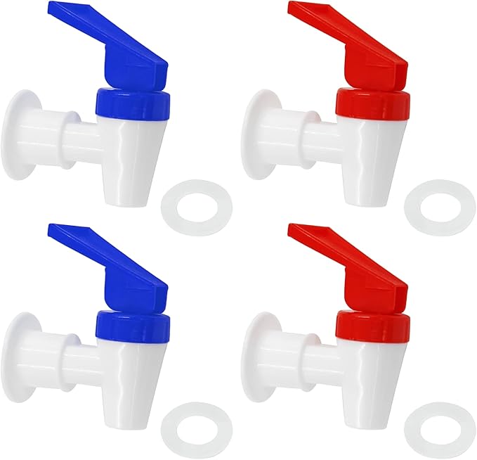 LifCratms 4Pcs Replacement Cooler Faucet, 2 Red and 2 Blue Internal ...