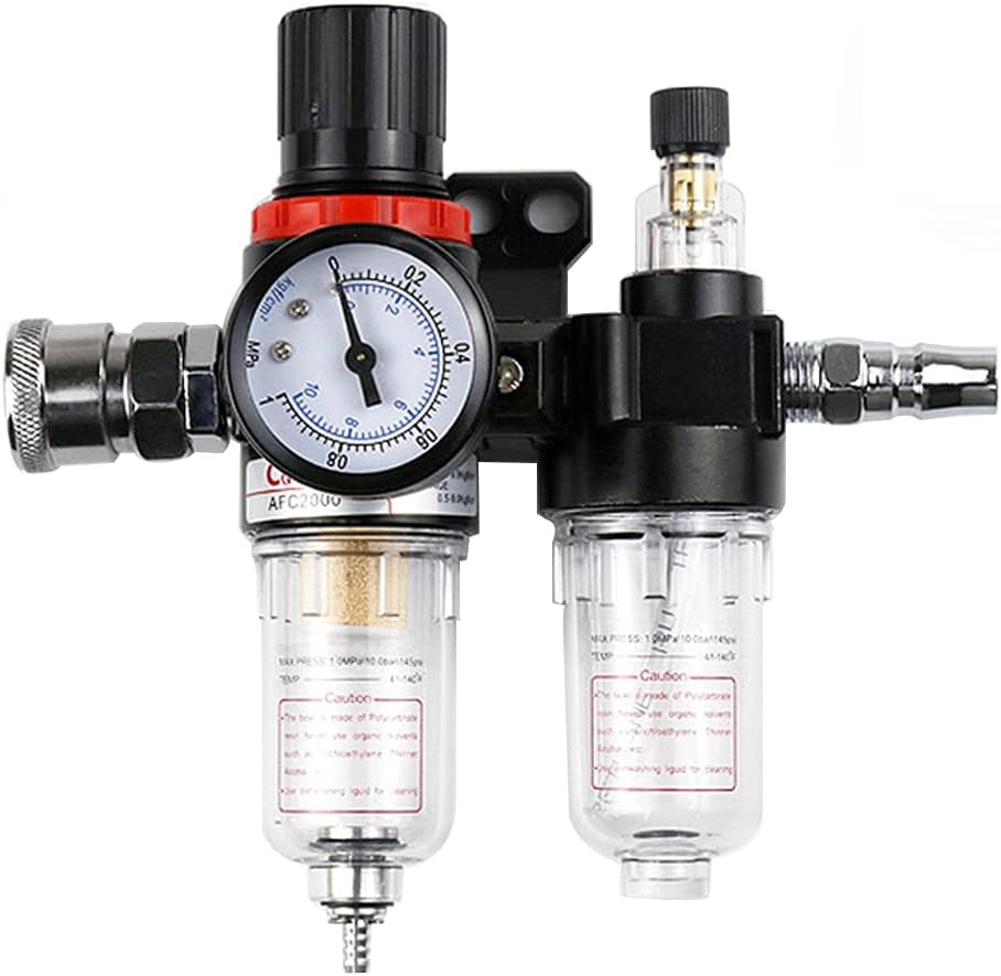Amazon.com: Air Filter Regulator 1/4" Automatic Drainage Oil Water Separator Trap Air Compressor ...