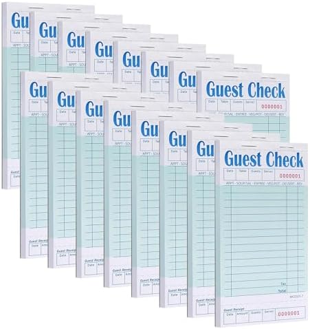 Amazon.com: ZKKZOMA 7 Pack Server Note Pads,350 Total Tickets Guest ...