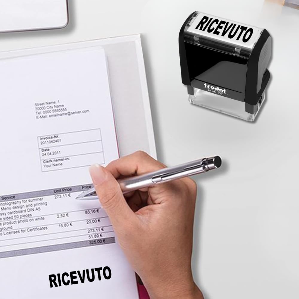 Timbro Accettato Trodat Printy Office Timbro Testo PRIORITÀ, Cartuccia ...