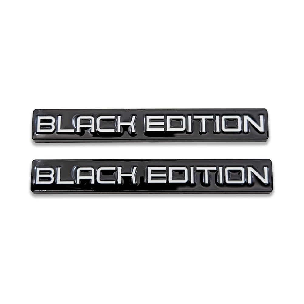 Amazon.com: AxleZx 2X Chrome Metal Black Edition Logo Car Emblem Auto ...