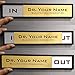 "YOUR NAME IN / OUT" SMEDOR Professional sliding sign board - on-door ...