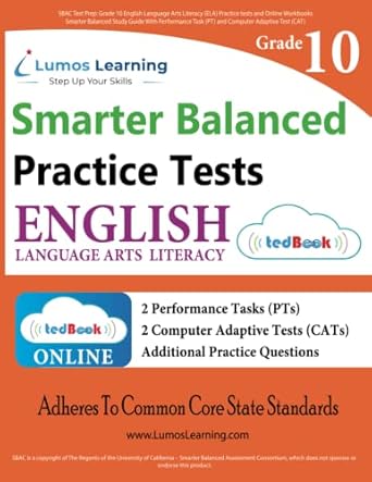 SBAC Test Prep: Grade 10 English Language Arts Literacy (ELA) Practice ...