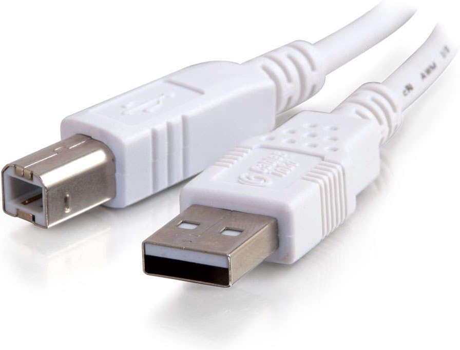 C2G 2M USB Printer Cable, USB 2.0 A to B Lead. Compatible with printers ...
