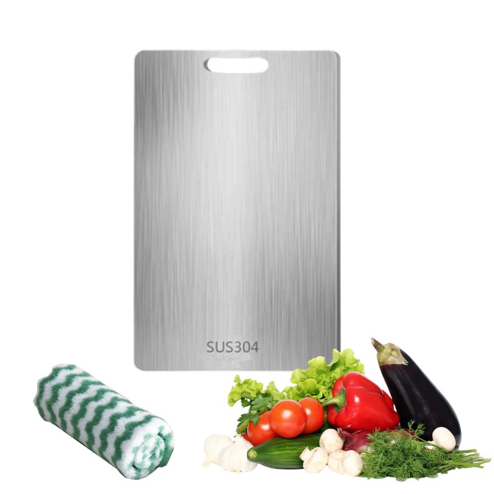 Amazon.com: Stainless Steel Cutting Board for Kitchen, SUS 304 Steel ...