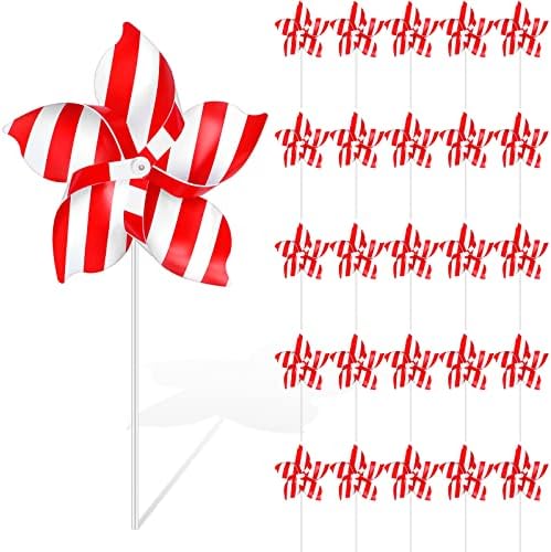Amazon.com: ArtCreativity 4 Inch Stars and Stripes Pinwheels, Set of 12 ...