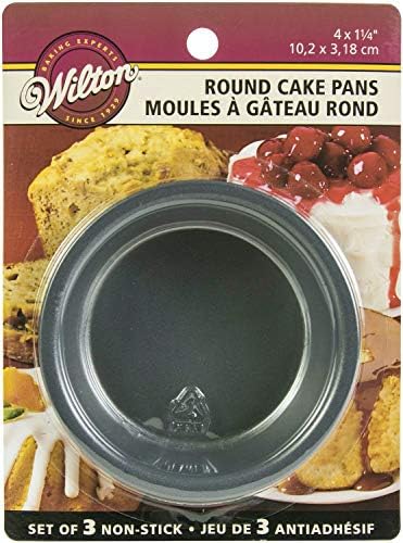 Amazon.com: Wilton Mini Round Cake Pans, STD, SilverWilton Non-Stick ...