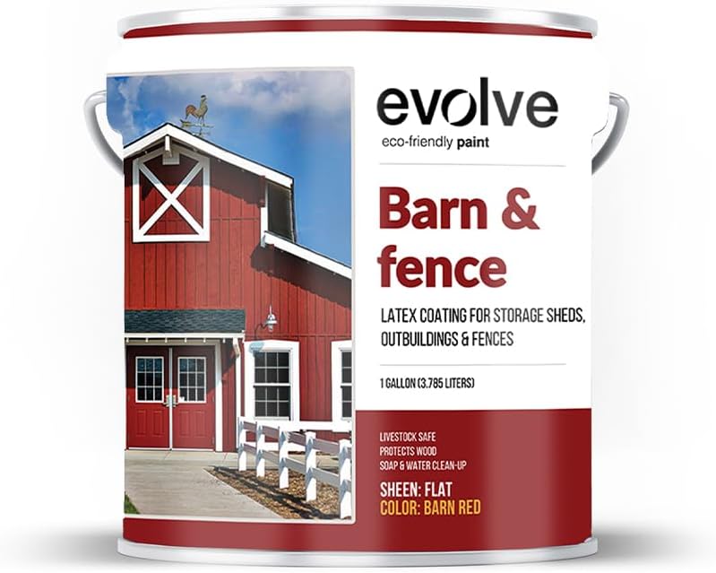 1 Gallon Red Exterior Barn & Fence Latex Paint 18-3121-10 GL - House ...