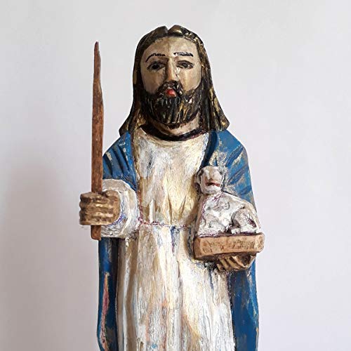 Amazon.com: Religious Folk Saint Wood Sculpture : Handmade Products