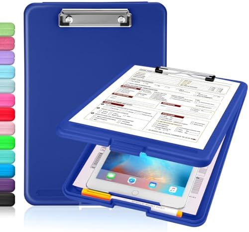 Amazon.com: Sooez Clipboard with Storage, Plastic Storage Clipboards ...