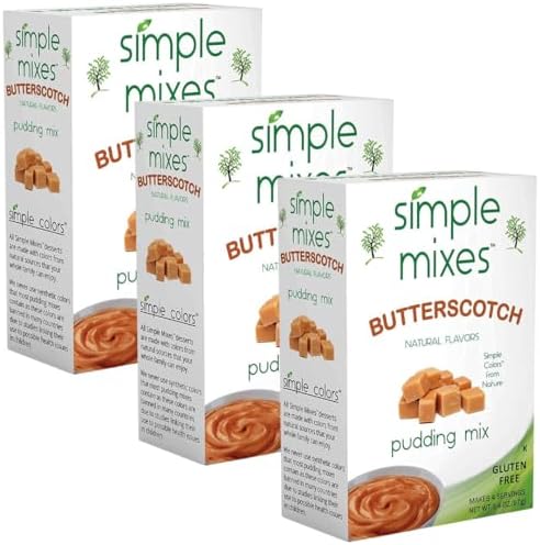 Amazon.com : Simple Mixes Natural Instant Pudding Mix, Butterscotch, 3. ...