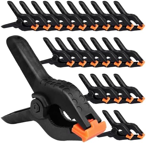 24 Stück Mini Klemmen Schwarze Nylon Federklemmen 2 Zoll 6,5mm Klein ...