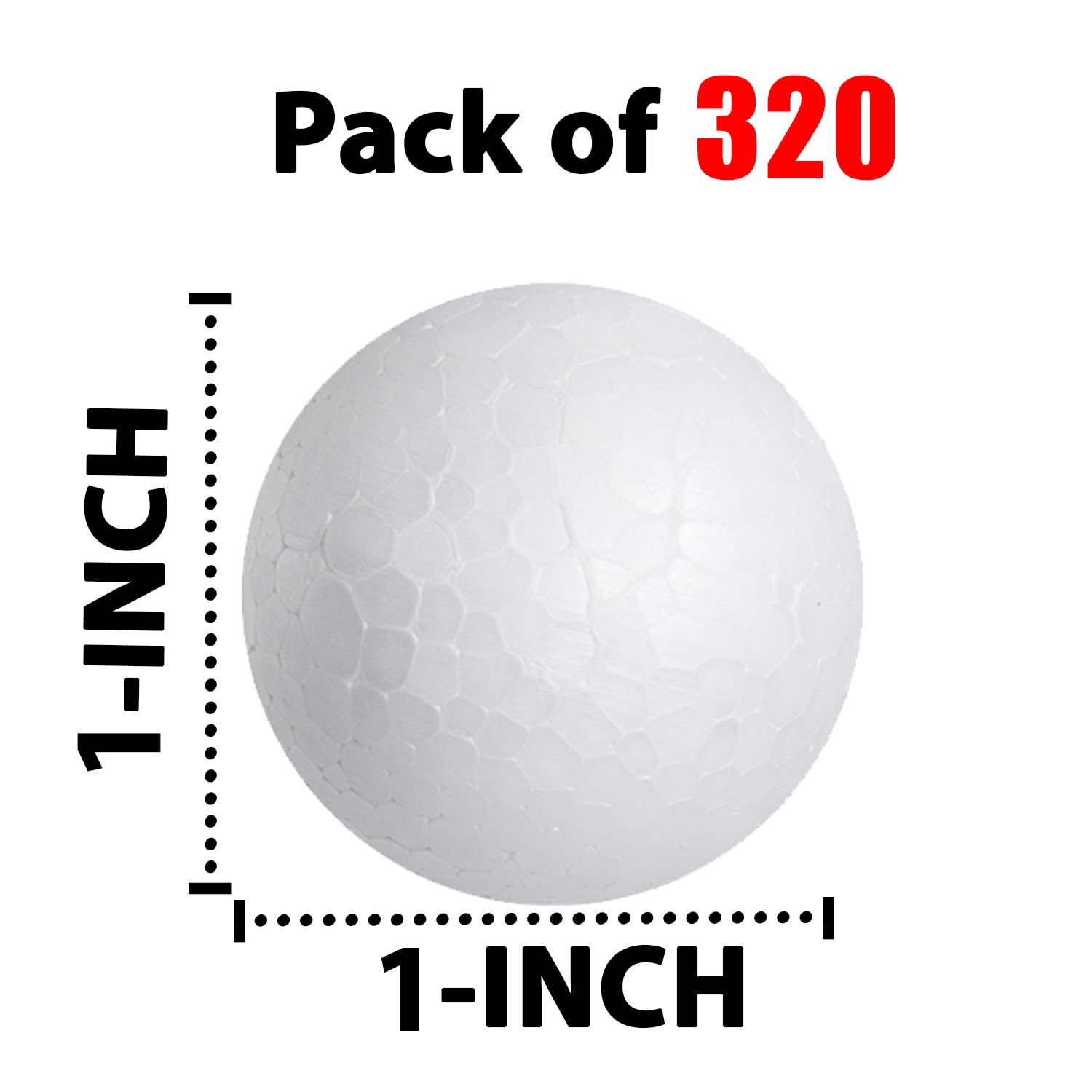 Snapklik.com : 320 Pack 1 Inch Foam Balls - Bulk Foam Balls - Foam ...