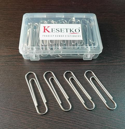 KESETKO Steel Large Paper Clips (40 Peace) 50 MM, Big Gem Paper Clips ...