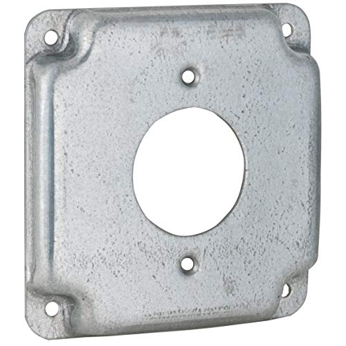 Raco Square Steel Electrical Cover For 1 Receptacle Gray - - Amazon.com