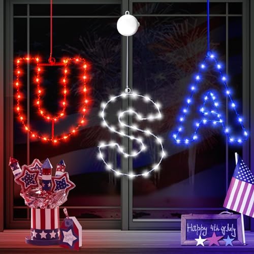 Amazon.com: Northlight Lighted Holographic American Flag Window ...