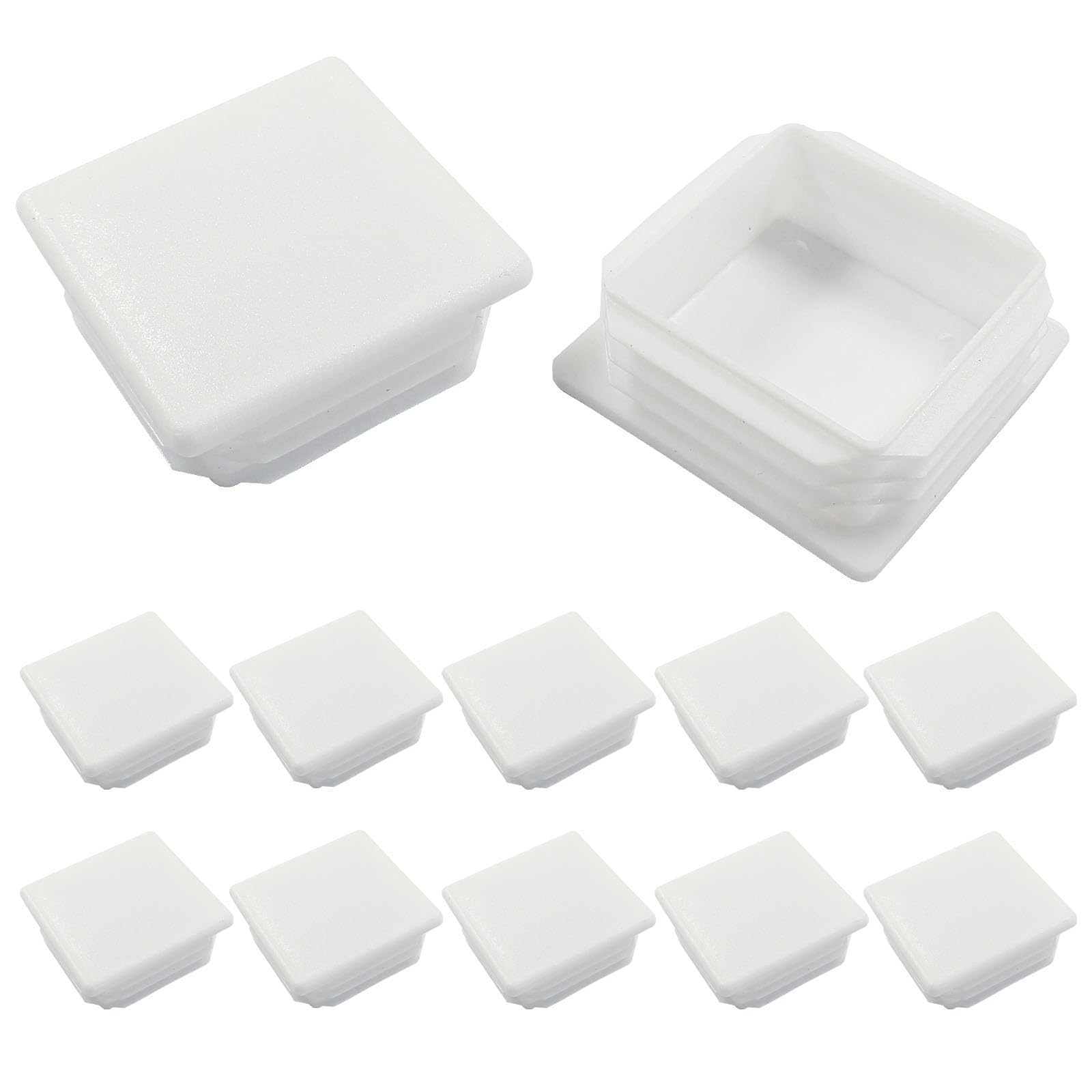 Amazon.com: Hordion 12 Pcs 2" Square Plastic Plugs, White Tubing End ...