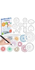 Amazon.com: Chivao Spiral Art Gear Geometric Ruler Circle Template for ...