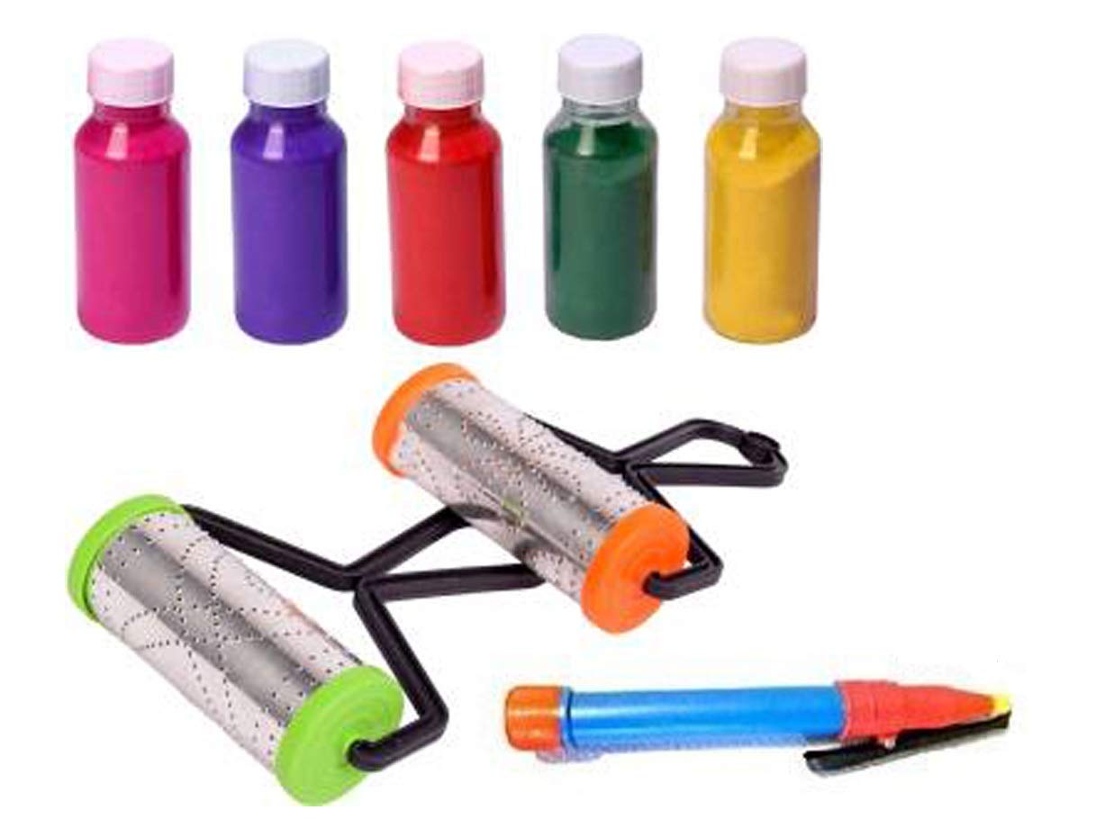 Buy Parkparty Draw Rangoli Making Kit, Set 5-Color, 2-Rangoli Roller, 1 ...