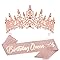Amazon.com : VELSCRUN Birthday Queen Tiara Crowns for Women Girls Gold ...