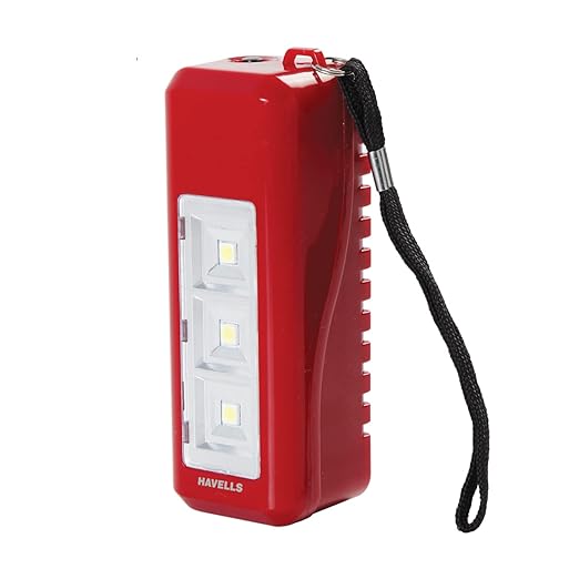Havells Glanz 1.5-Watt Rechargeable Solar Light (Red), Pack of 1 ...