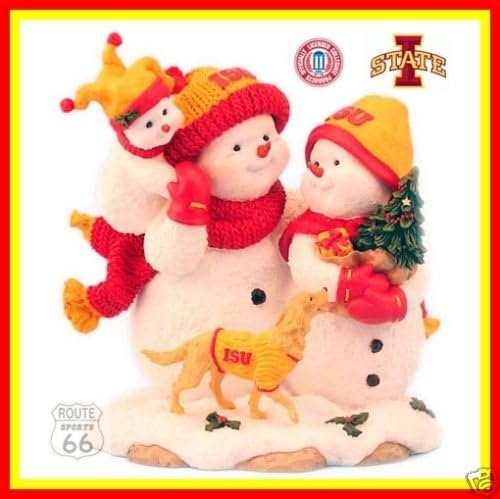 Amazon.com: IOWA STATE CYCLONES CHRISTMAS SNOWMAN FAMILY FIGURINE ...