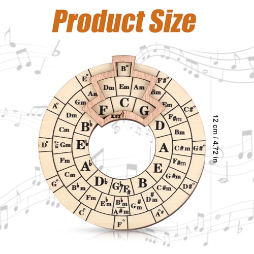Snapklik.com : Wooden Melody Tool, Round Circle Of Fifths Wheel Melody ...