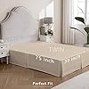 Amazon.com: MIYE Pleated Waffle Weave Bed Skirt, Tailored Dust Ruffle ...
