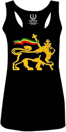 Amazon.com: Retro Vintage Lion Zion Rastafari Reggae Rasta Women's Tank ...