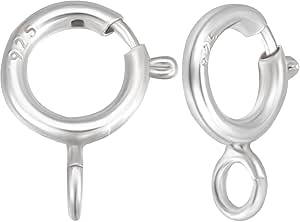 Amazon.com: Beebeecraft 1 Box 20Pcs Spring Ring Clasps 925 Sterling ...