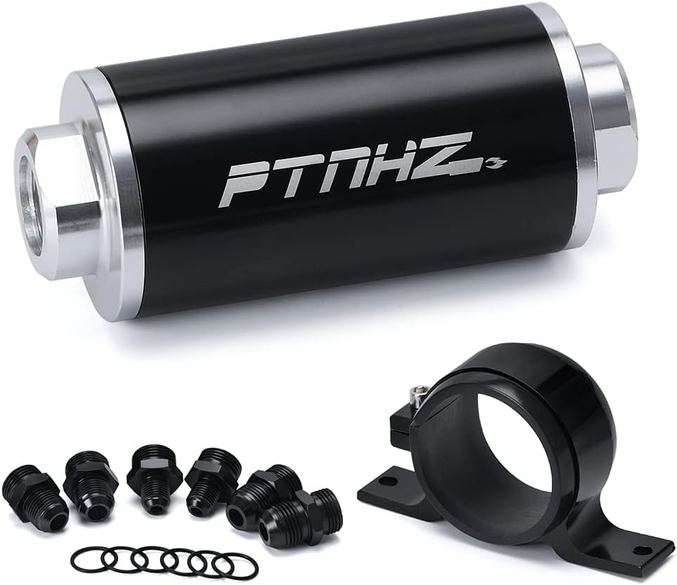 Amazon.com: PTNHZ Universal 30 Micron Inline Fuel Filter w/ 6AN 8AN ...