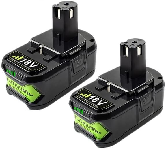 2-Pack 18v 6000 mAh Rechargeable Battery for Ryobi ONE+ Tool, 6.0Ah Li ...