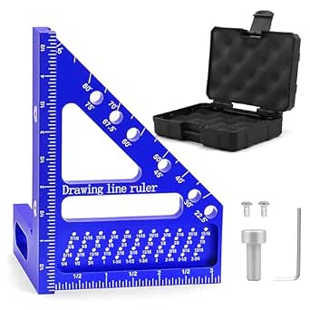 Carpenter Square Scribing Ruler 3D Multi-Angle Measuring Precison ...