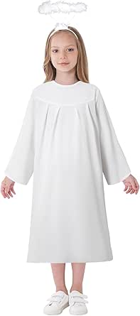 Amazon.com: LATOBREATH Girls Kids Angel CostumeWith Halo Christmas ...