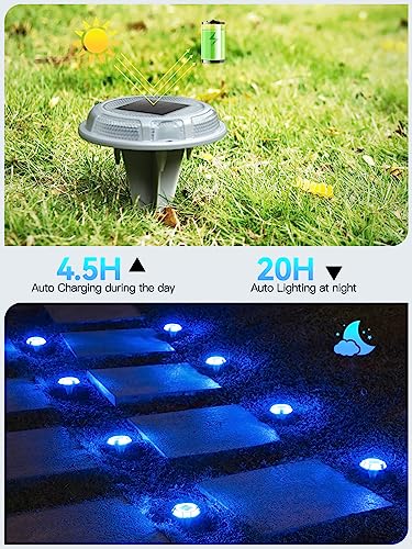 FabStyl Solar Ground Lights Outdoor Garden, 4 Pack Solar Lights 2 ...