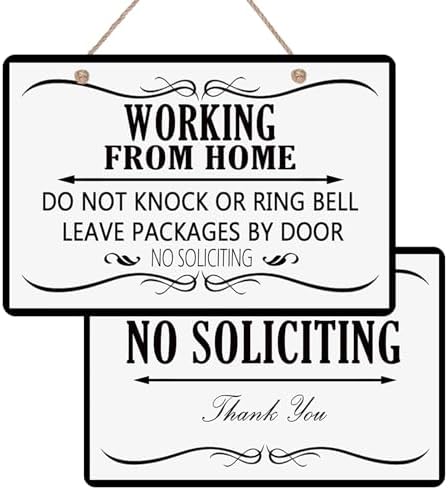 Amazon.com: EMOHAT Working From Home Do Not Knock Or Ring Bell Leave ...